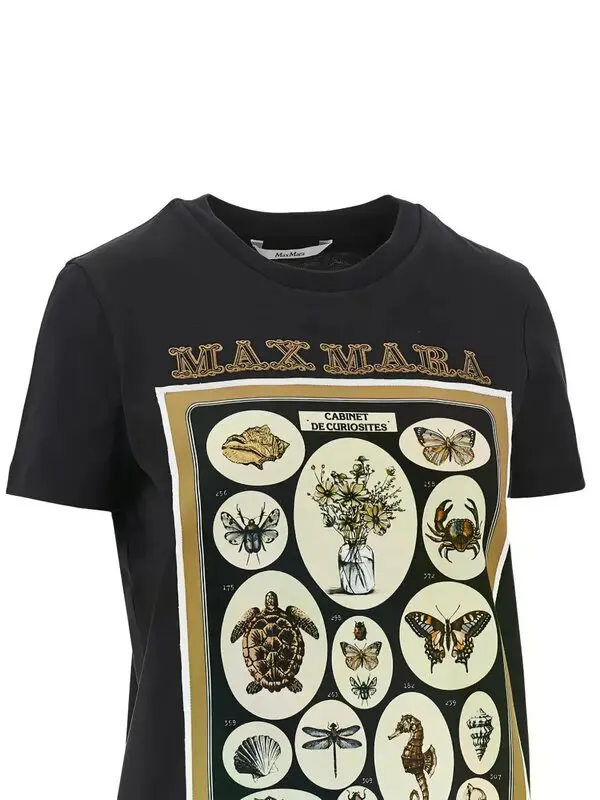 Max Mara Graphic Print T-shirt - Black