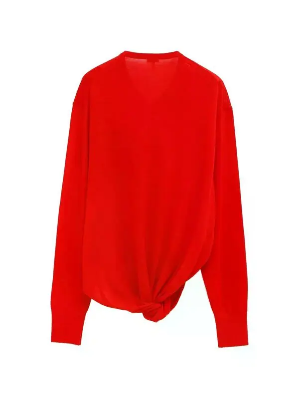 Loewe Twisted V-neck Sweater - Red
