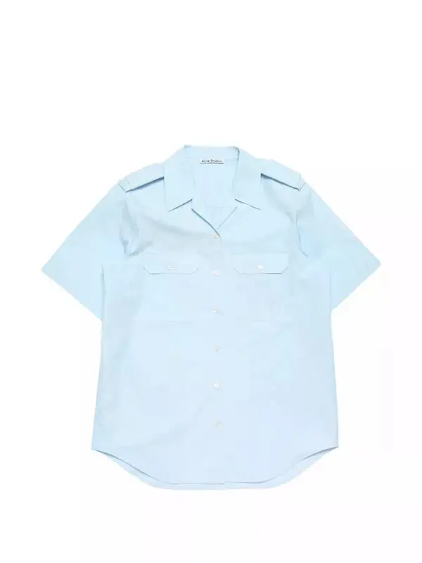Acne Studios Cotton Poplin Button-up Shirt With Patch Pockets