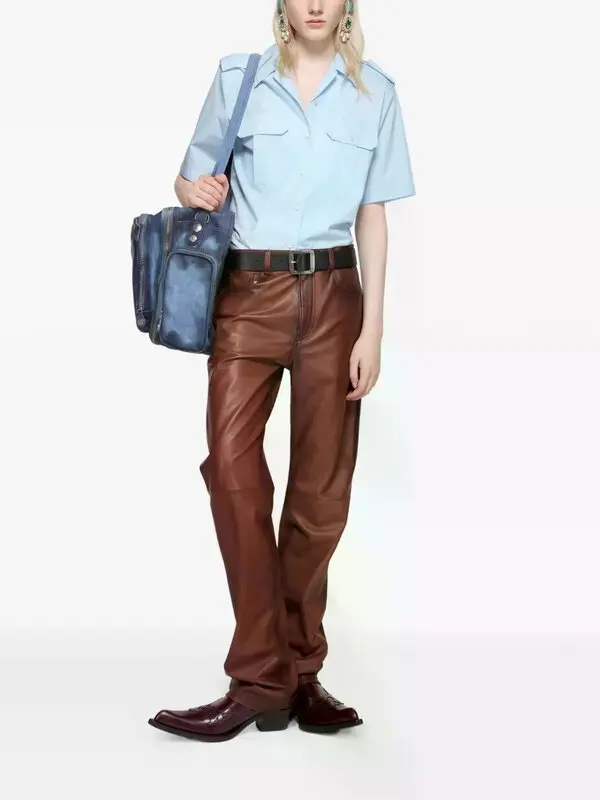 Acne Studios Cotton Poplin Button-up Shirt With Patch Pockets