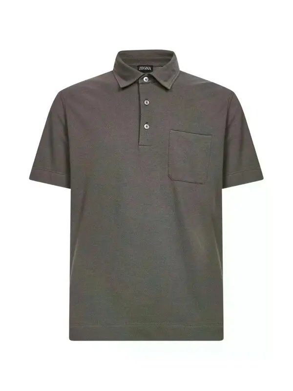 Zegna Buttoned Patch-pocket Polo Shirt