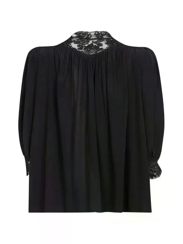 Chloé Lace V-neck Shirt - Black
