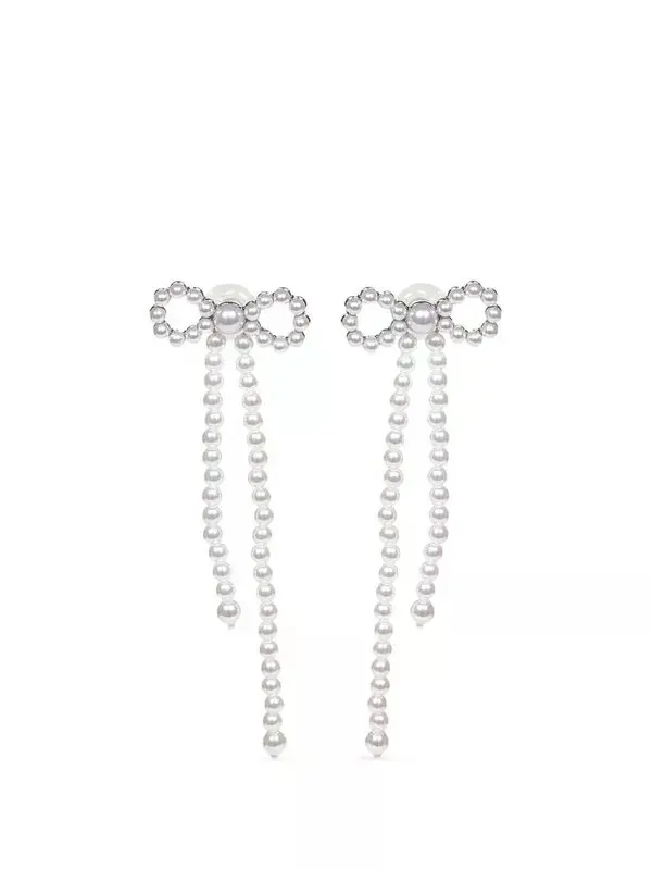 SELF-PORTRAIT Bow Earrings - Silver