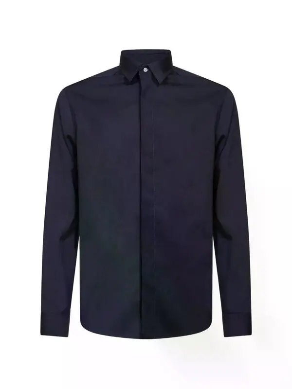 D4.0 Buttoned-cuffs Shirt - Blue