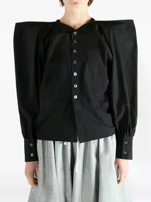 Comme Des Garçons Flower-embroidered Collar Shirt