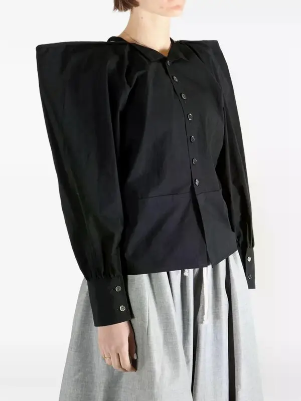 Comme Des Garçons Flower-embroidered Collar Shirt