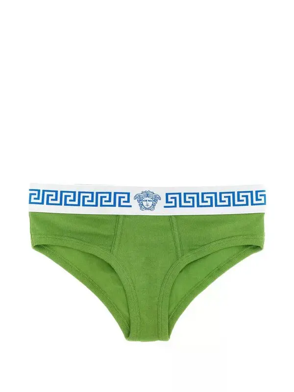 Versace Medusa Ribbed Briefs - Green