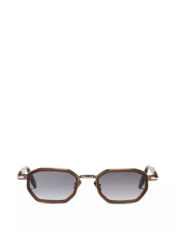JOHN DALIA Geometric Frame Sunglasses - Brown