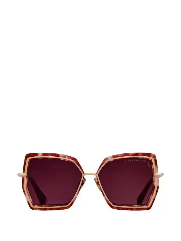 Dita Geometric Sunglasses - Red