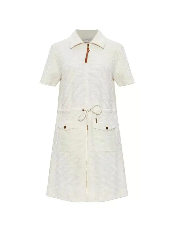 Moncler Bouclé Mini Dress - Neutrals