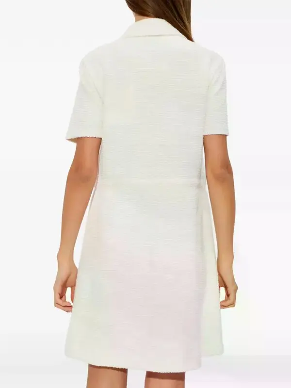 Moncler Bouclé Mini Dress With Zip Closure