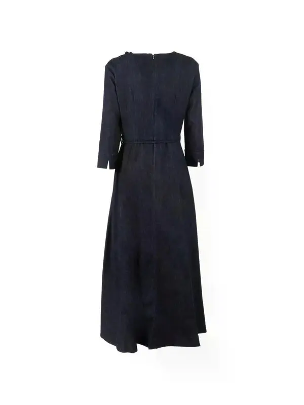 Max Mara Abito Vela Beaded V-neck Dress