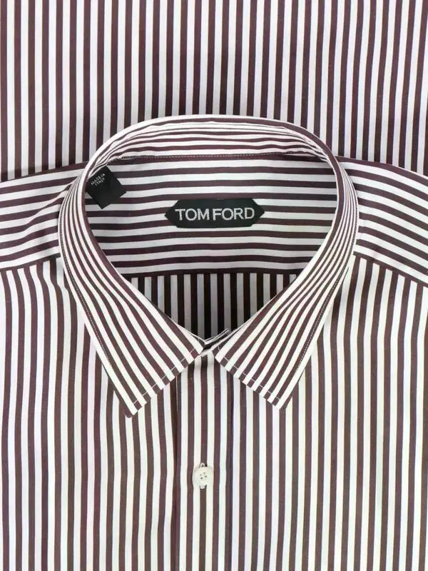 TOM FORD Striped Shirt - Brown