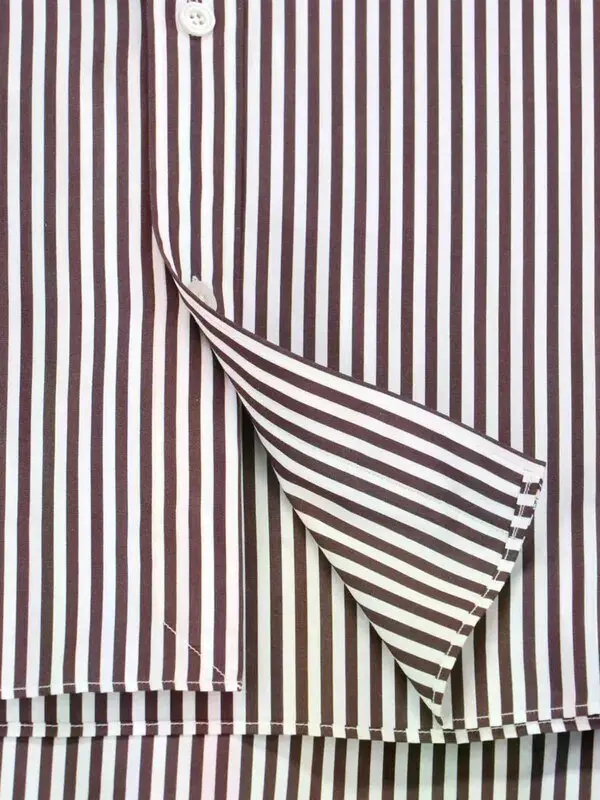 TOM FORD Striped Shirt - Brown
