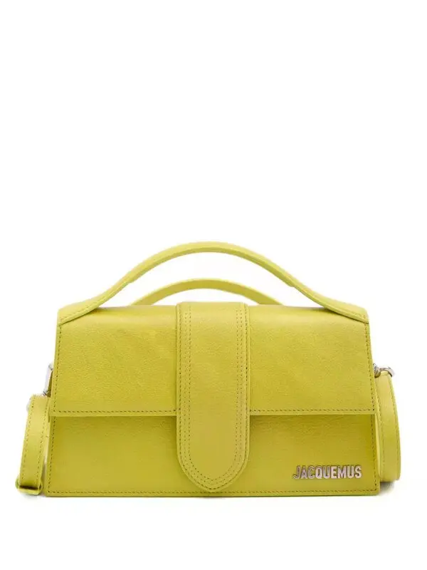 Jacquemus Bambino Top Handle Leather Tote Bag - Green