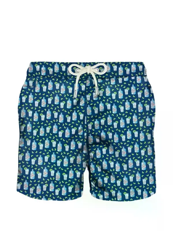 MC2 SAINT BARTH Fantasy Print Shorts - Blue