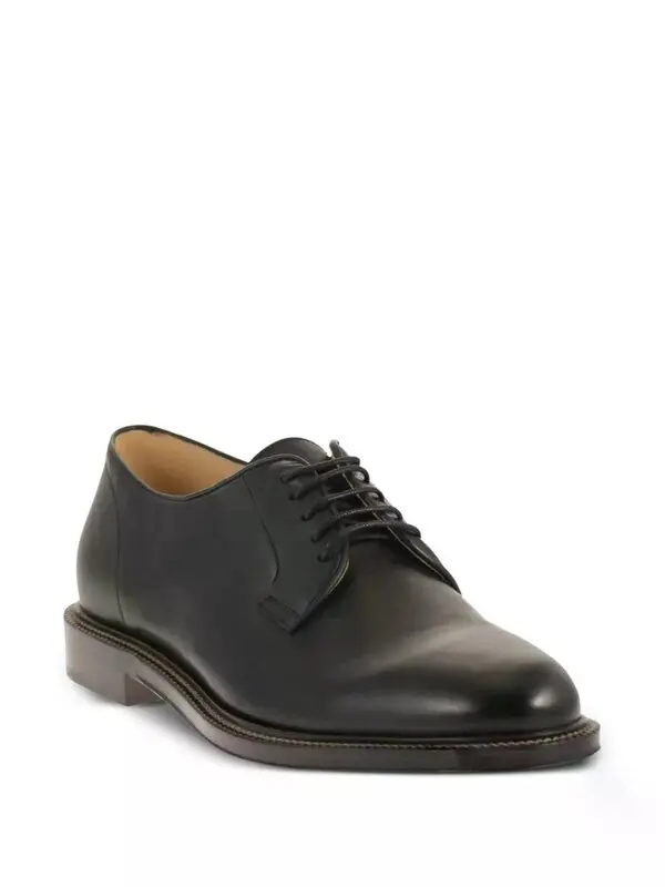 Brunello Cucinelli Leather Derby Shoes - Black
