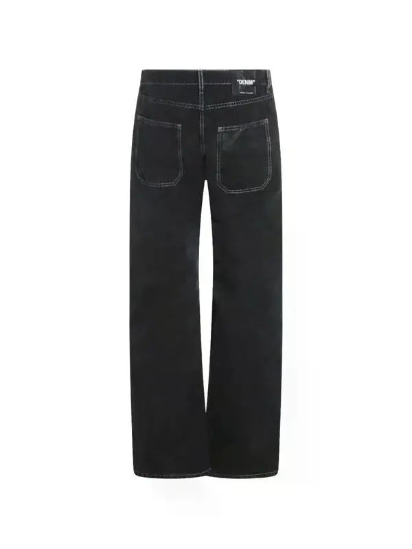 Off-White Logo Patch Denim Trousers