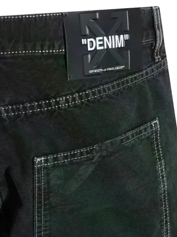 Off-White Logo Patch Denim Trousers