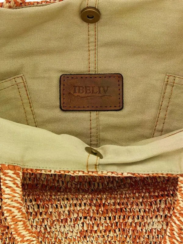 IBELIV Raffia Tote Bag - Orange