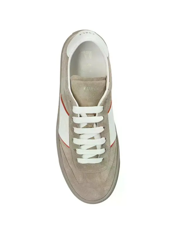Furla Leather Stripe Detail Sneakers - Neutrals