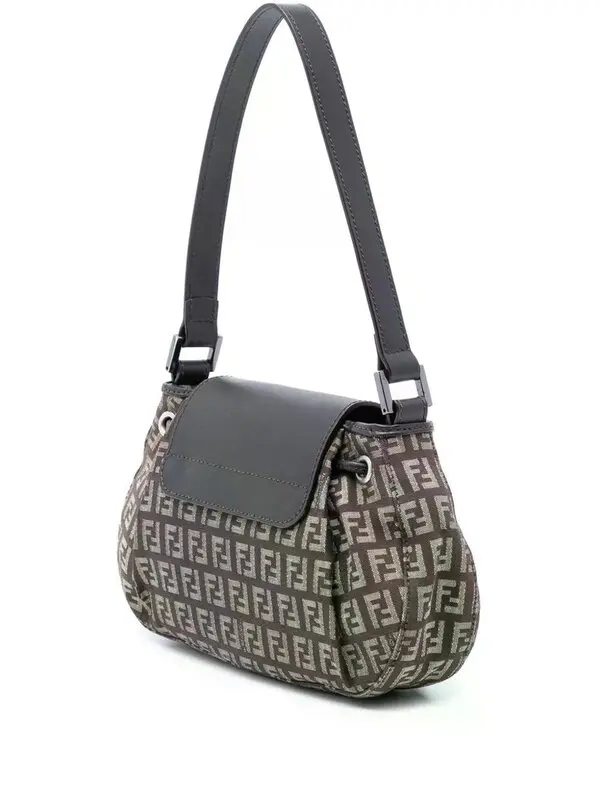 Fendi Zucchino Canvas Drawstring Shoulder Bag
