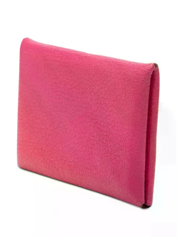 Hermès 2009 Chevre Mysore Calvi Card Holder - Pink