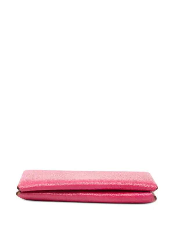 Hermès 2009 Chevre Mysore Calvi Card Holder - Pink