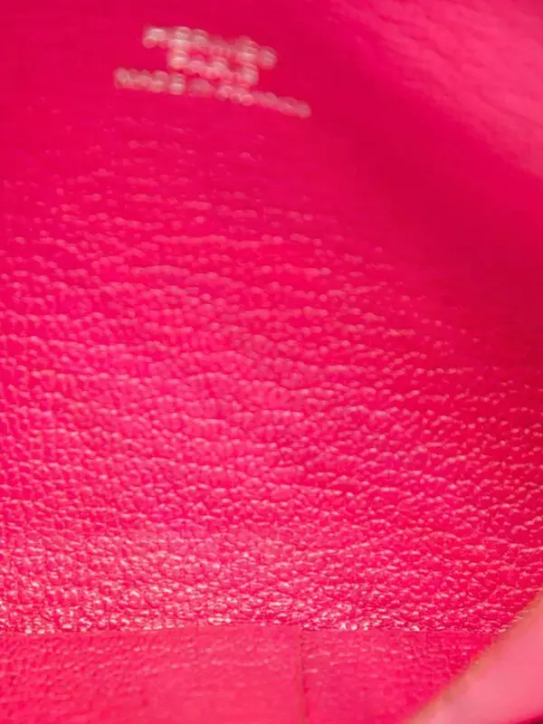 Hermès 2009 Chevre Mysore Calvi Card Holder - Pink