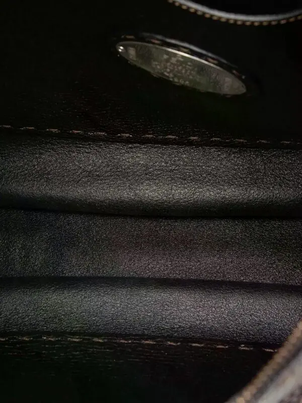 Fendi 2000-2010 Metallic Pebbled Leather Selleria Shoulder Bag