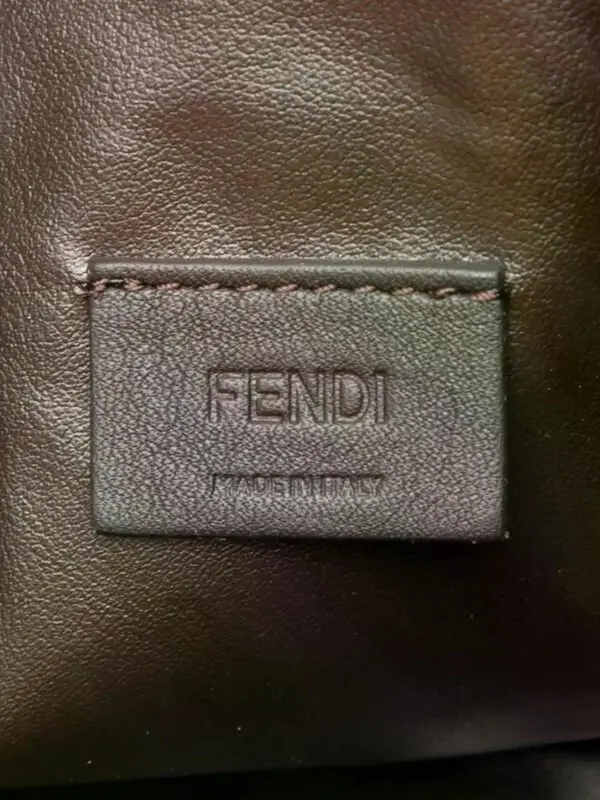 Fendi Zucca Embossed Technical Fabric Cosmetic Pouch