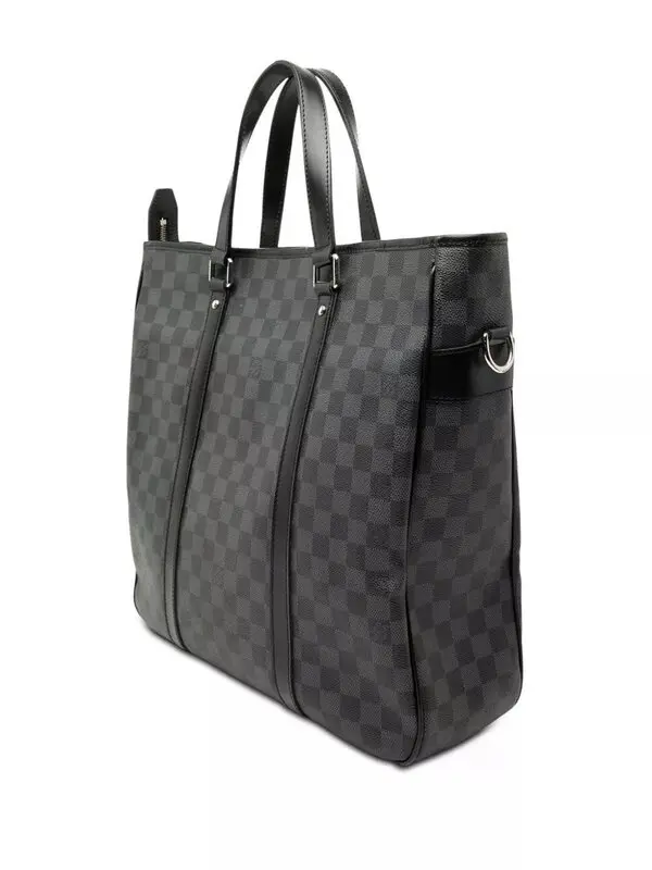 LOUIS VUITTON 2009 Damier Graphite Tadao Satchel - Black