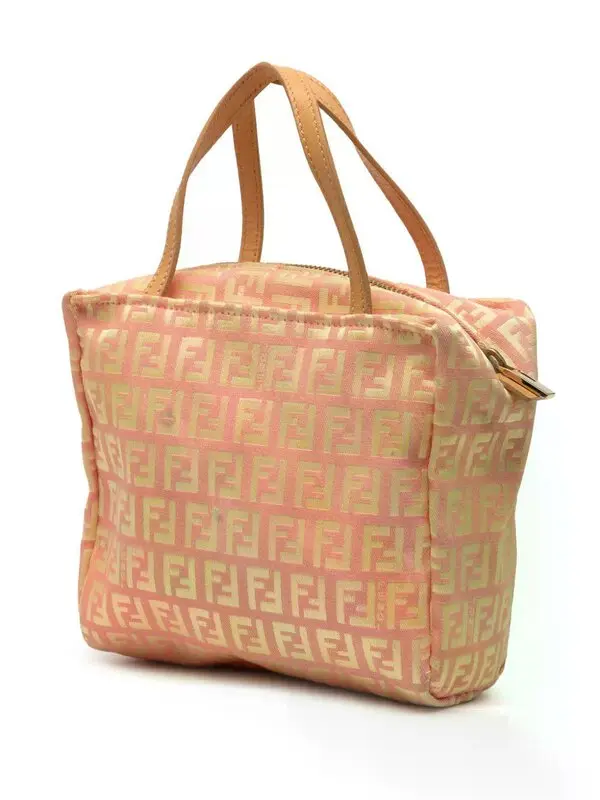 Fendi Mini Zucchino Canvas Handbag - Pink