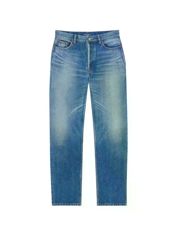 Saint Laurent Buttoned Cotton Jeans