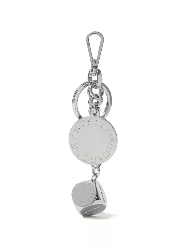 Stella McCartney Dice-detail Keyring - Silver