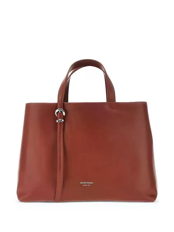 Emporio Armani Leather Tote Bag - Red