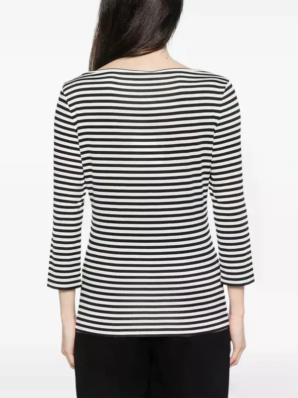 Marella Striped Three-quarter Sleeve Top