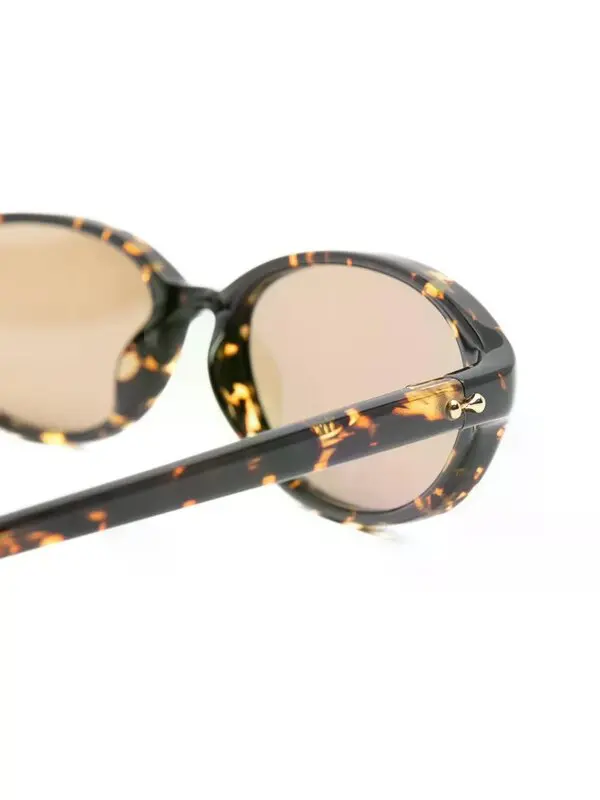 Chimi Ellipse Oval-frame Sunglasses - Brown