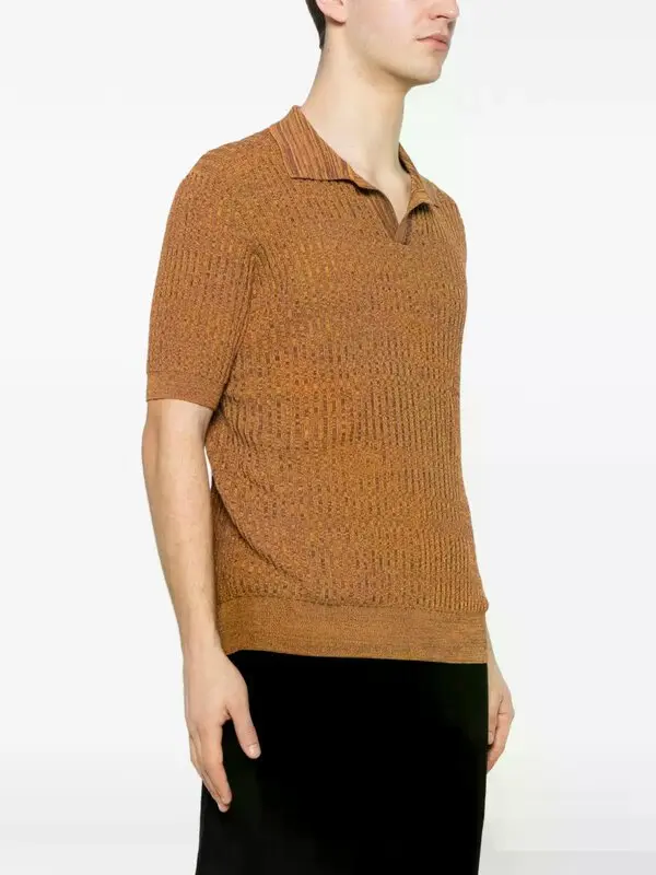 ROBERTO COLLINA Knitted T-shirt - Brown