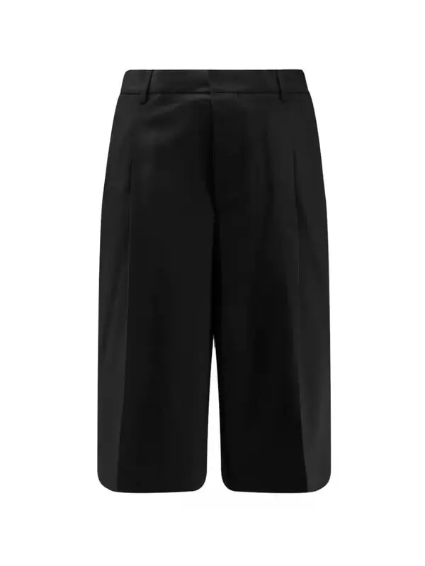 AMI Paris Pleated Tailored Shorts - Black