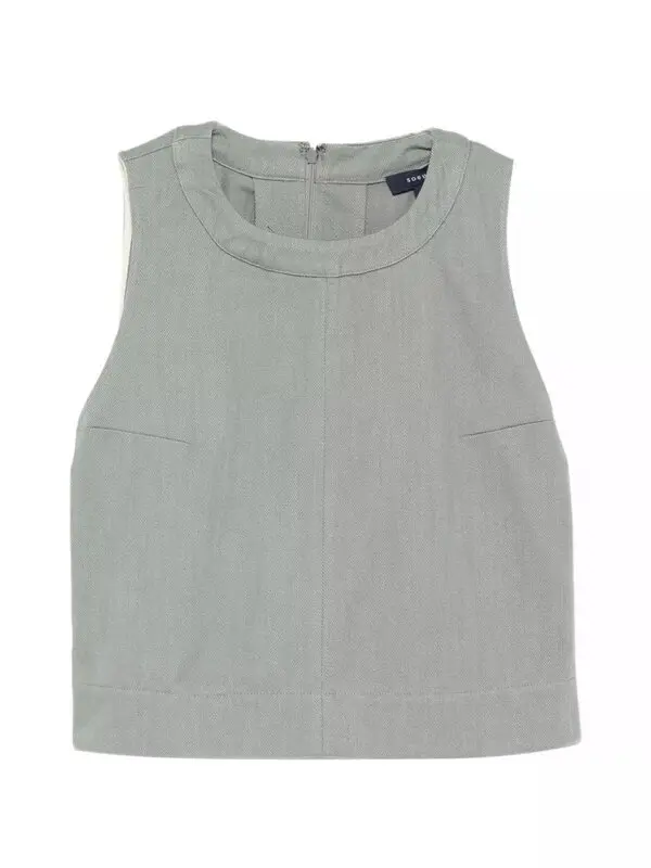 Soeur Pampa Round-neck Top - Green