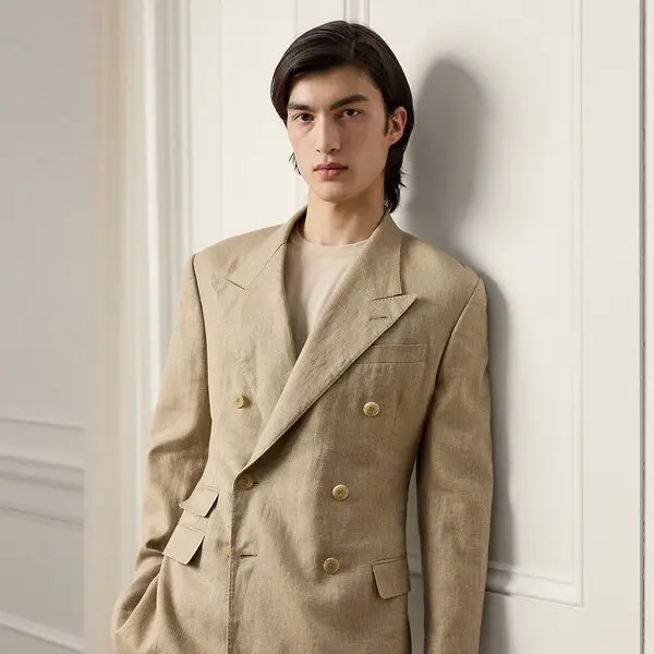 Ralph Lauren Glenn Hand-tailored Double-breasted Suit Jacket