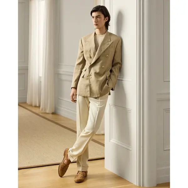 Ralph Lauren Glenn Hand-tailored Double-breasted Suit Jacket