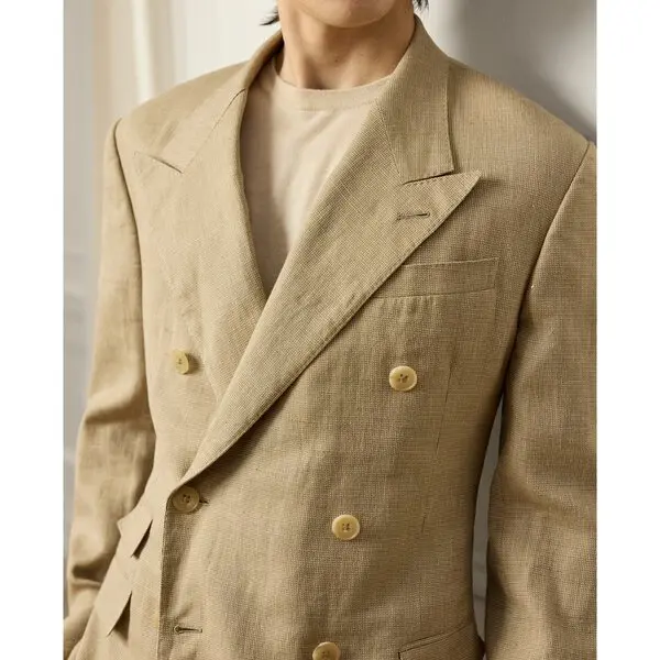 Ralph Lauren Glenn Hand-tailored Double-breasted Suit Jacket