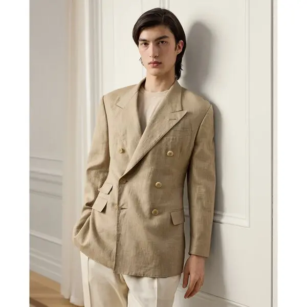 Ralph Lauren Glenn Hand-tailored Double-breasted Suit Jacket