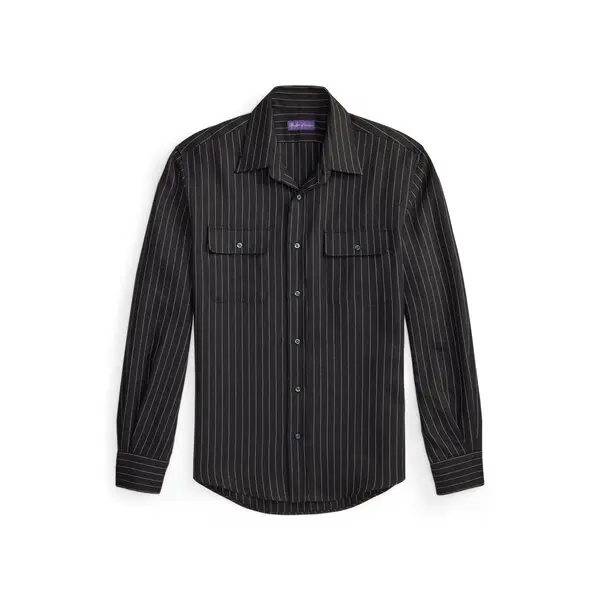 Ralph Lauren Pinstripe Wool-linen Shirt