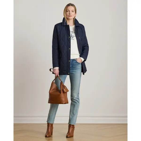 Ralph Lauren Denim Trim Quilted Barn Jacket