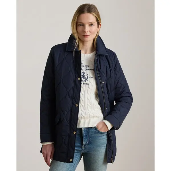 Ralph Lauren Denim Trim Quilted Barn Jacket