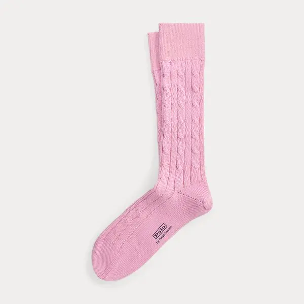 Ralph Lauren Cable-knit Cotton-blend Socks - Light Pink