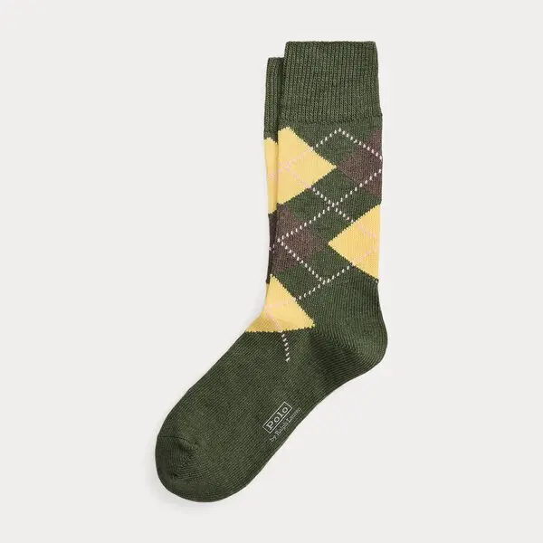 Ralph Lauren Argyle Cotton-blend Trouser Socks - Loden